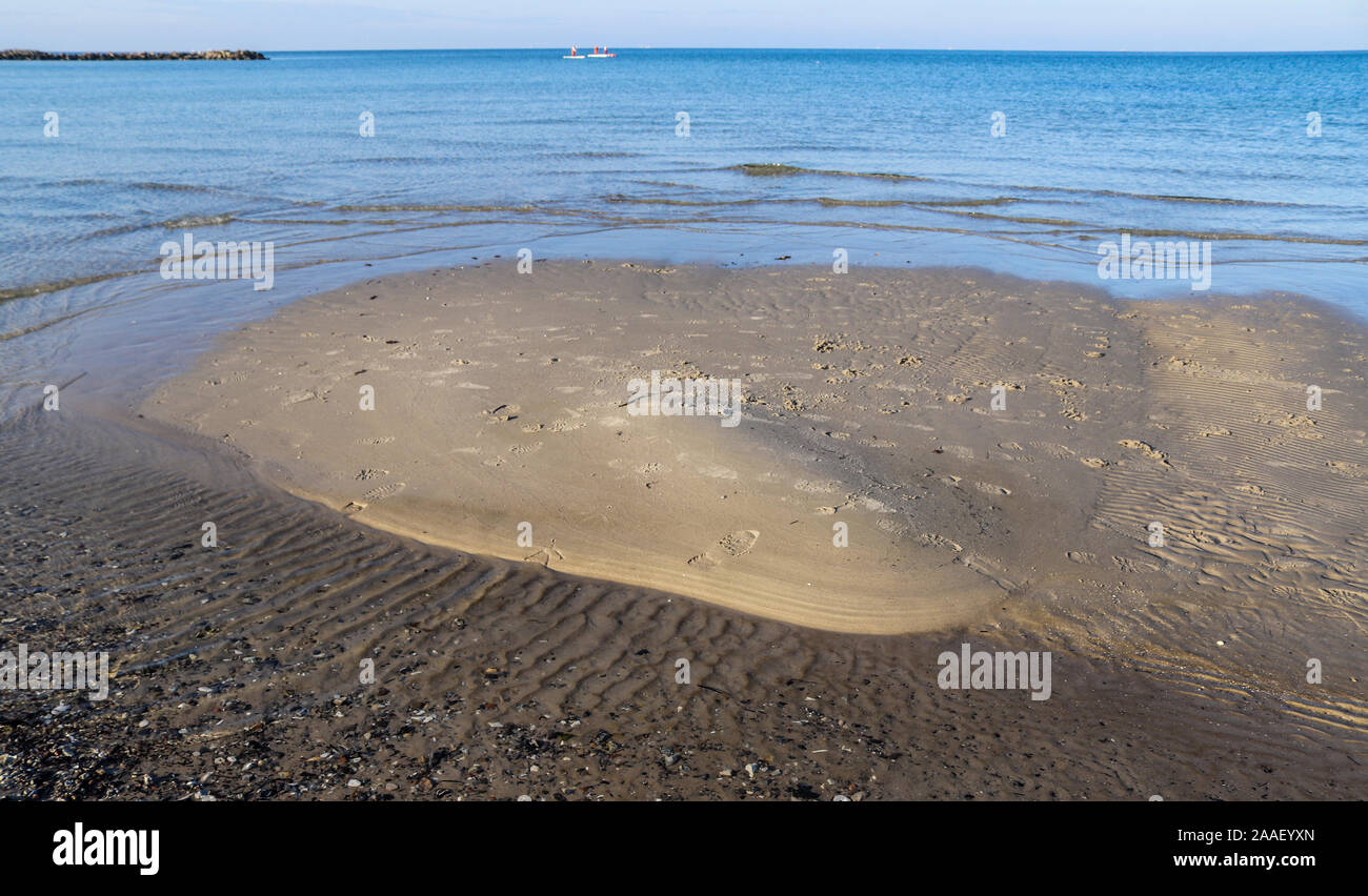 Beautiful view on sandy beaches at the baltic sea on a sunny day in ...