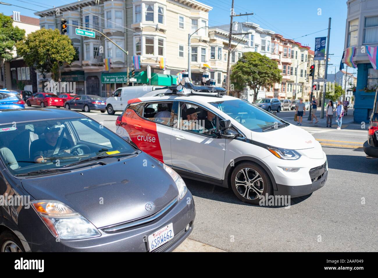General Motors Cruise self-driving car undergoing testing on the ...