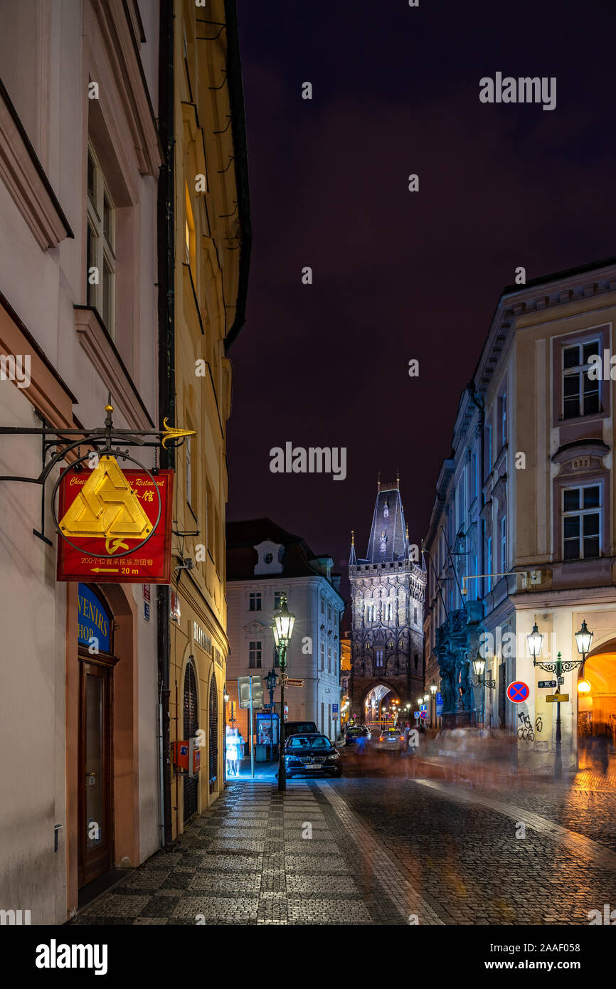 Architecture and cityscape street of Prague in Czech Republic Stock ...