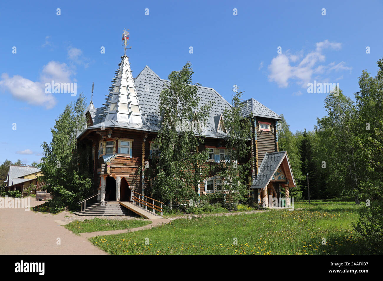 A small town on the Volga River in Russia Mandrogi Stock Photo - Alamy