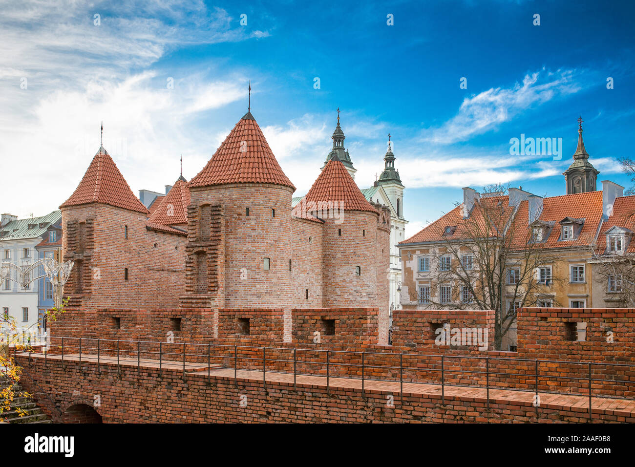 Warszawa / Poland - The Warsaw Barbican - city landmarks, rebuild old ...