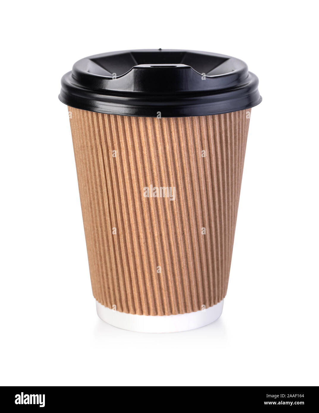 Take-out coffee in thermo cup. Isolated on a white.With clipping path ...