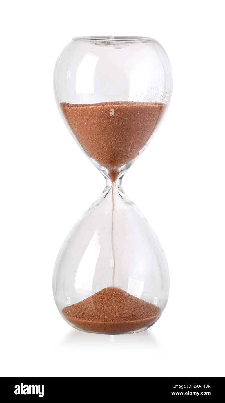 Hourglass isolated on white background with clipping path Stock Photo ...