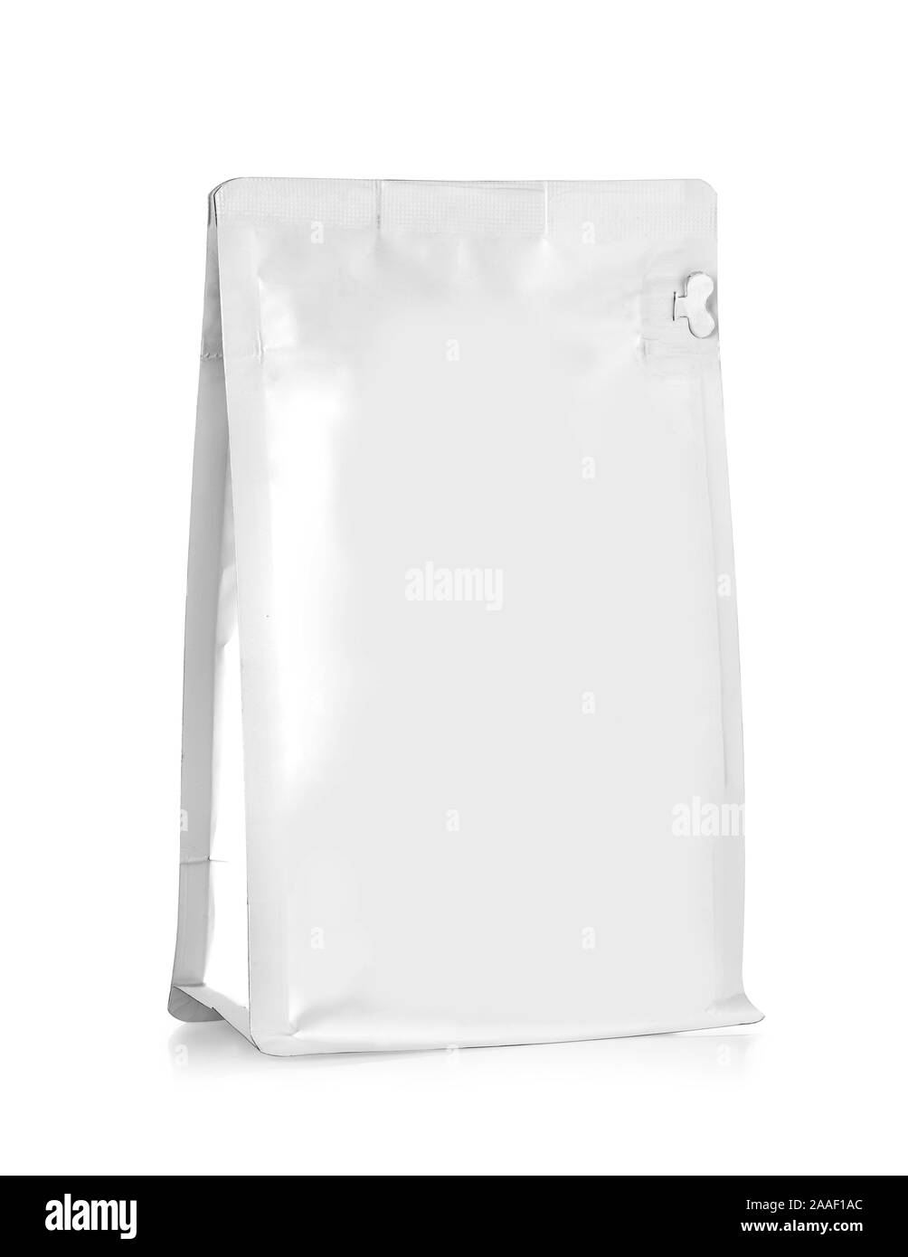 White Blank Foil Food Snack Sachet Bag Packaging with clipping path ...