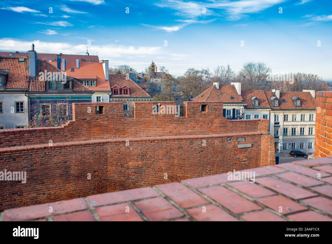 Warszawa / Poland - Defensive walls, close to Barbican. Old town ...