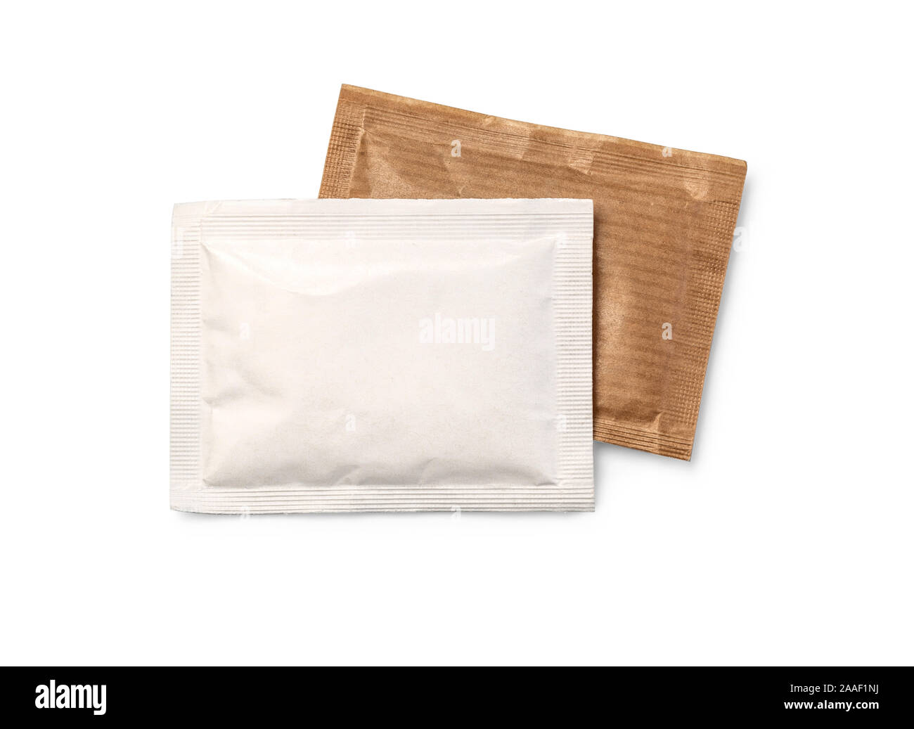 Small sugar packets isolated on white, with clipping path Stock Photo ...