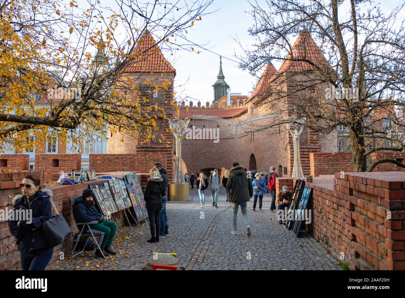 Warszawa / Poland - The Warsaw barbican - city landmarks, rebuild old ...