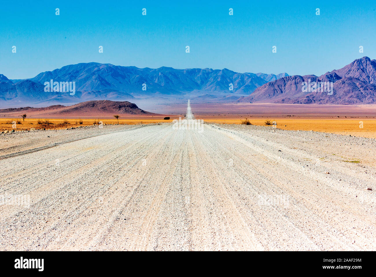 Gravel road in the desert, Namibia, Africa Stock Photo - Alamy