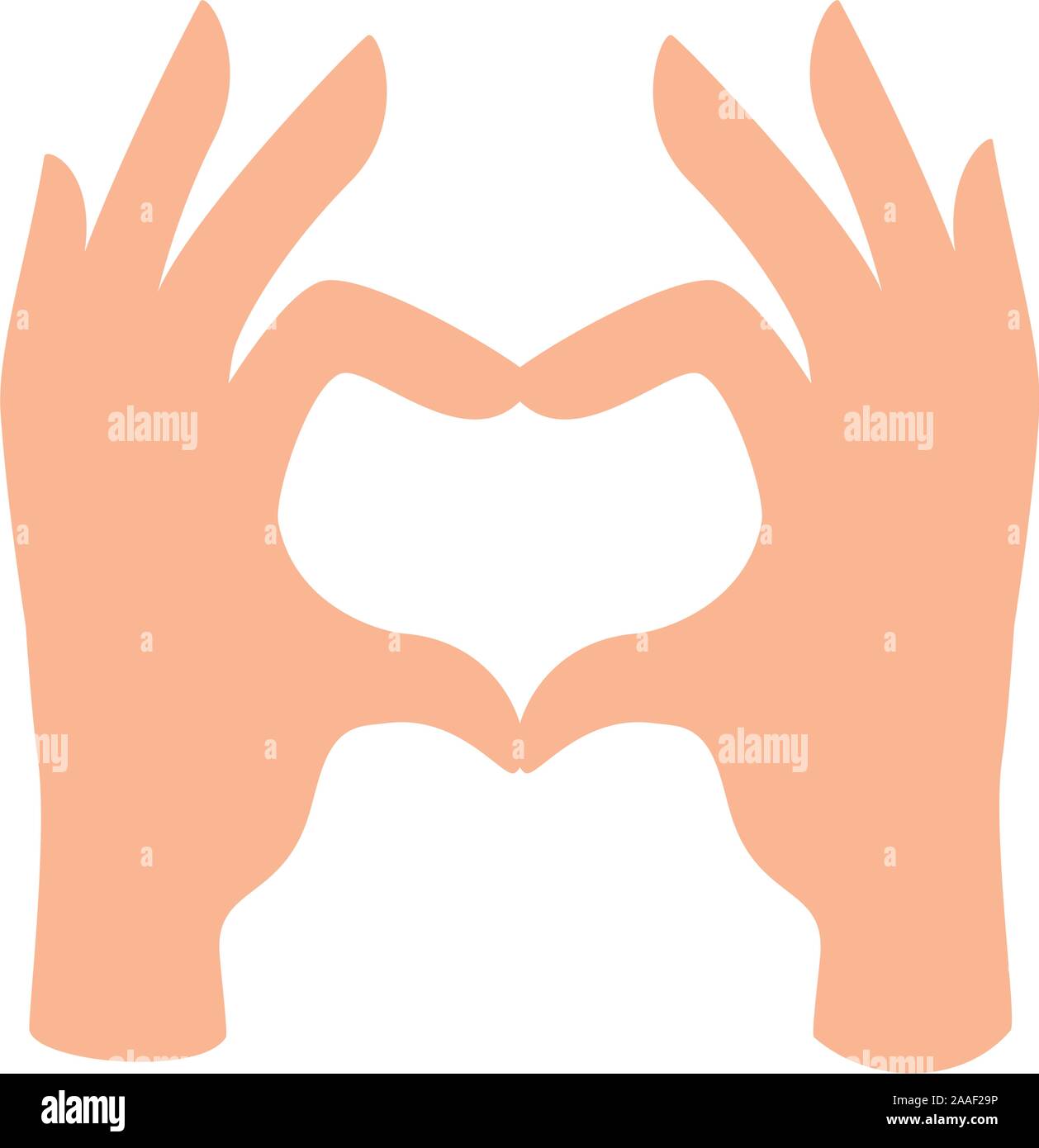 Isolated hands forming heart shape vector design Stock Vector Image ...