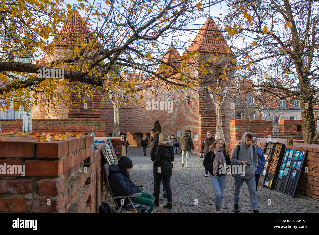 Warszawa / Poland - The Warsaw barbican - city landmarks, rebuild old ...