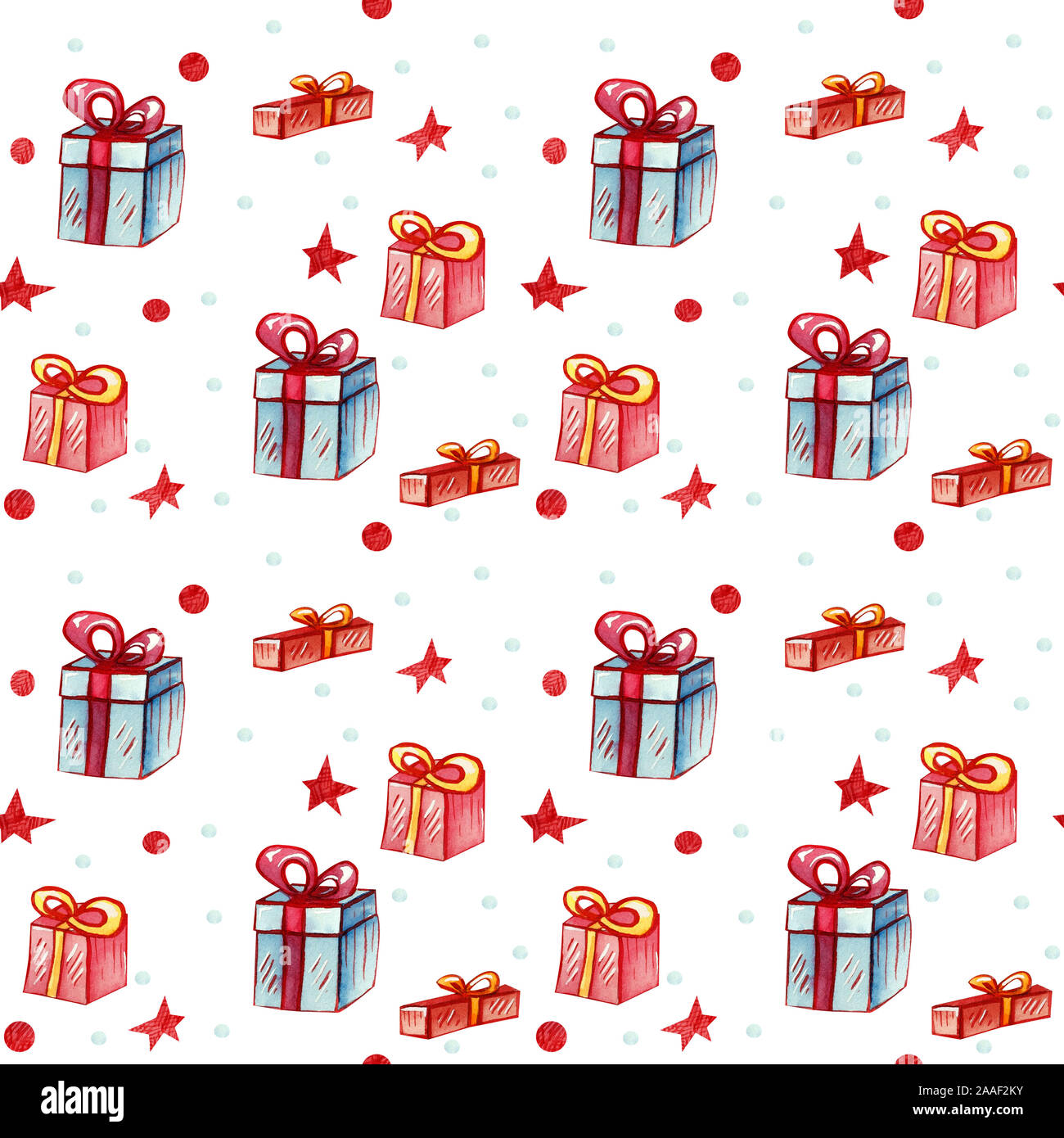 Seamless cartoon gift box Cut Out Stock Images & Pictures - Alamy