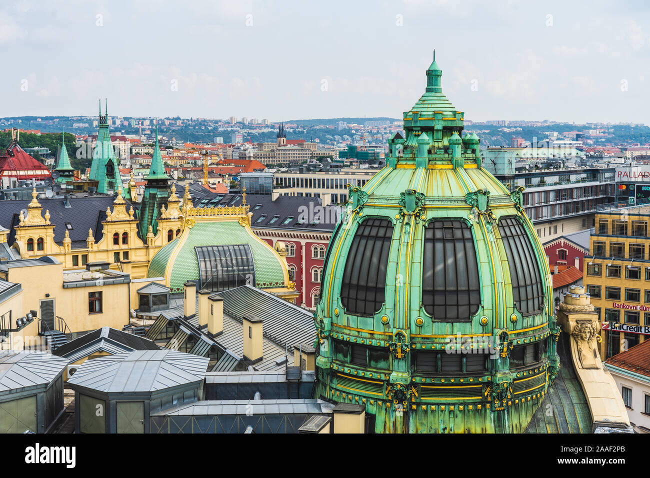 Architecture and landmark skyline of Prague in Czech Republic Stock ...
