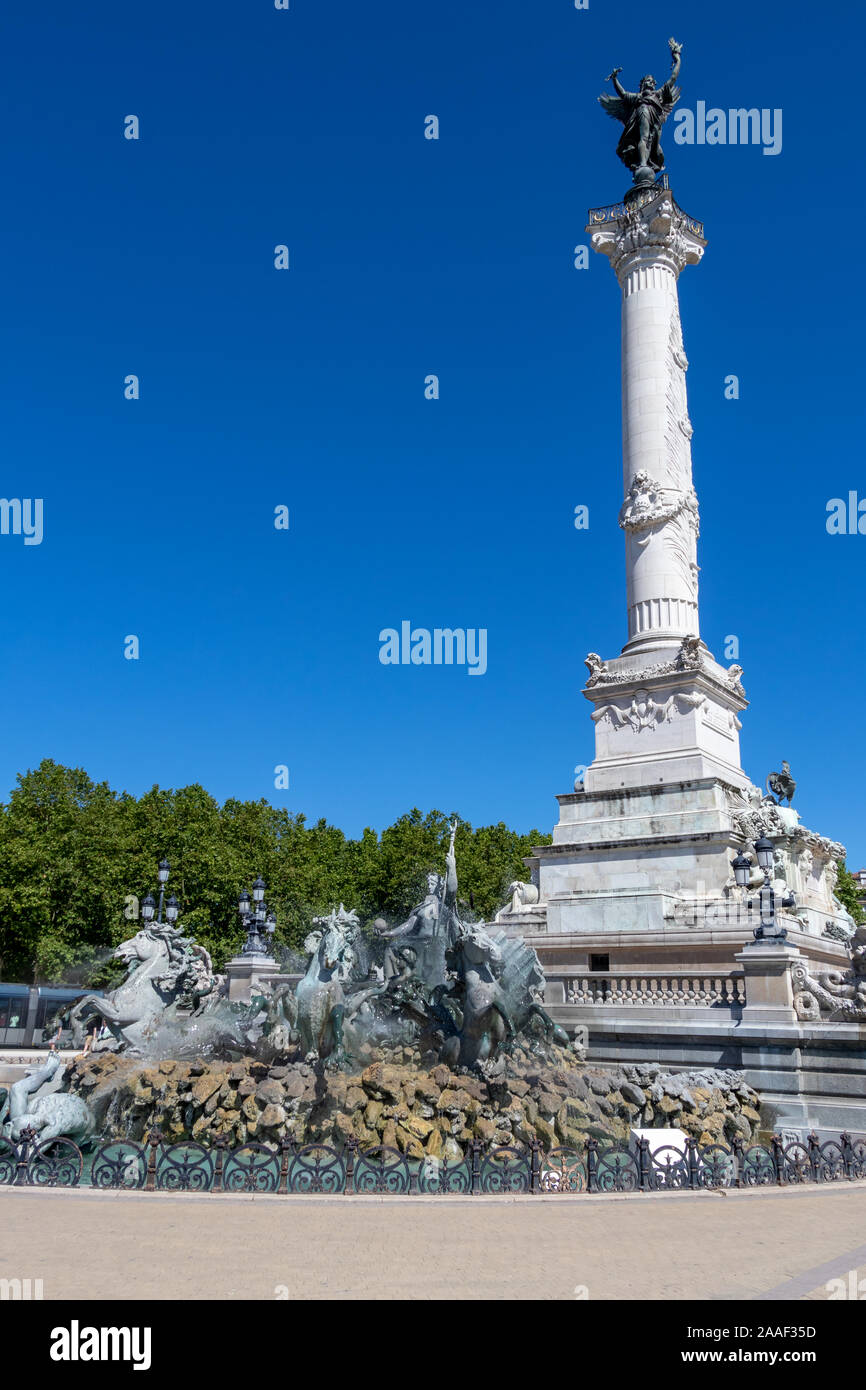 Place of quinconces in Bordeaux gironde aquitaine france Stock Photo ...