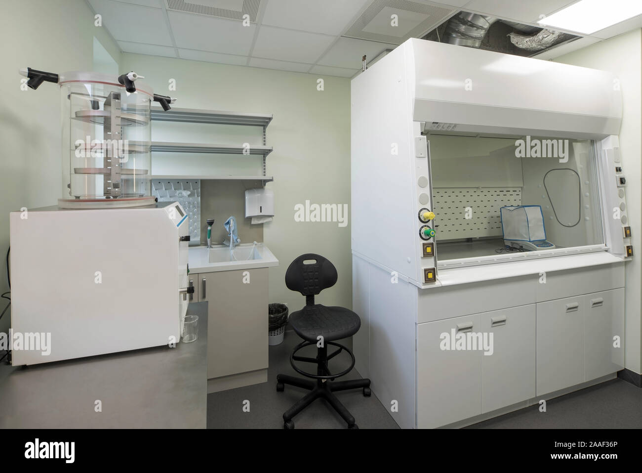 Scientific lab with equipment. Modern laboratory interior Stock Photo ...