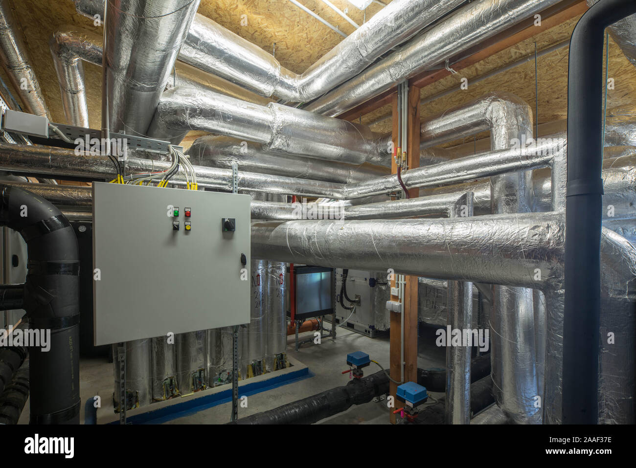 System of industrial ventilating pipes Stock Photo - Alamy