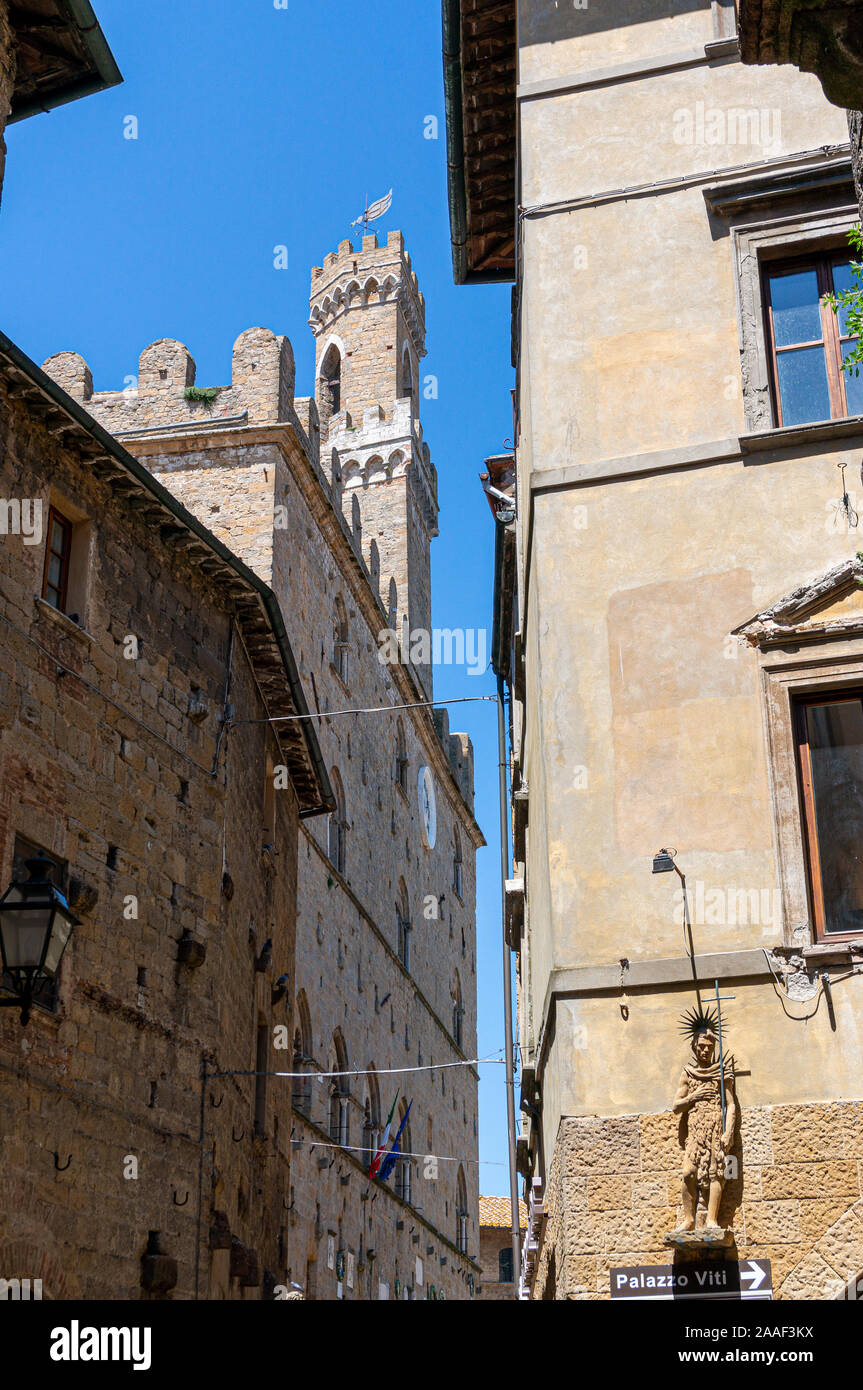 Tower, Volterra, Italy Stock Photo - Alamy