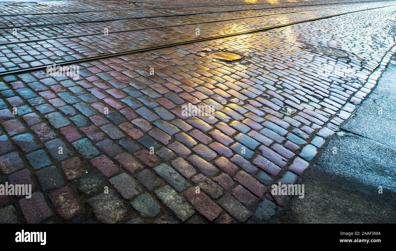 Street in the city, cobbles, granite Stock Photo - Alamy