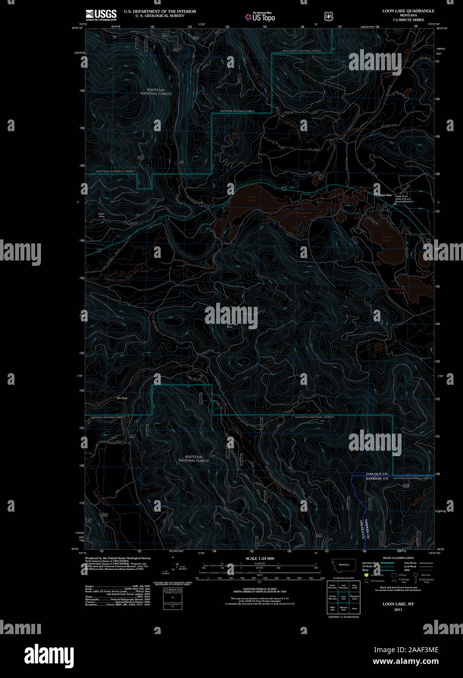 Map of loon lake hi-res stock photography and images - Alamy