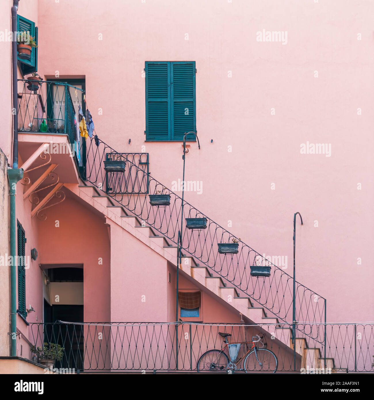 Stairs balcony hi-res stock photography and images - Alamy