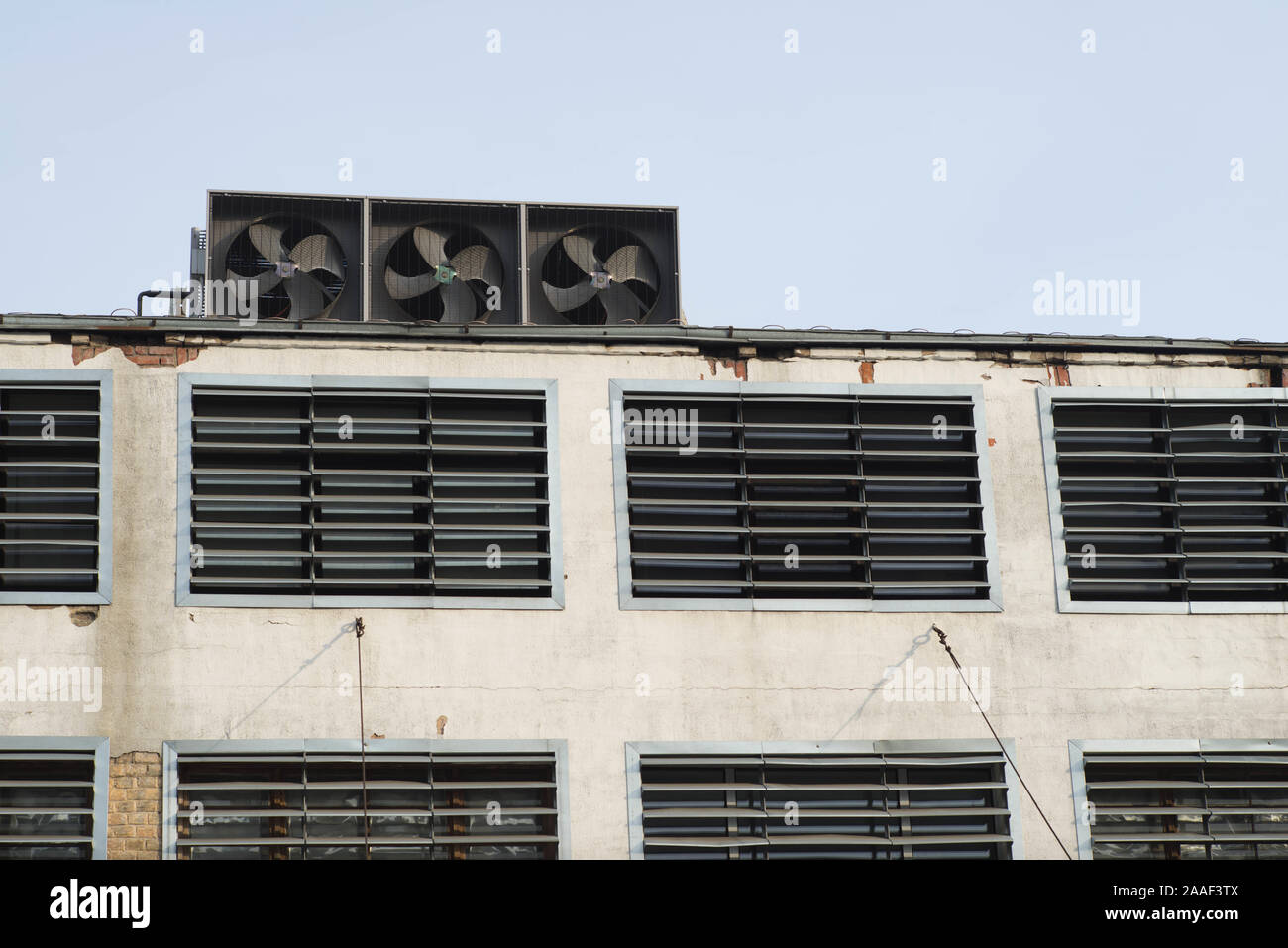 Air compressor installation on rooftop Stock Photo - Alamy