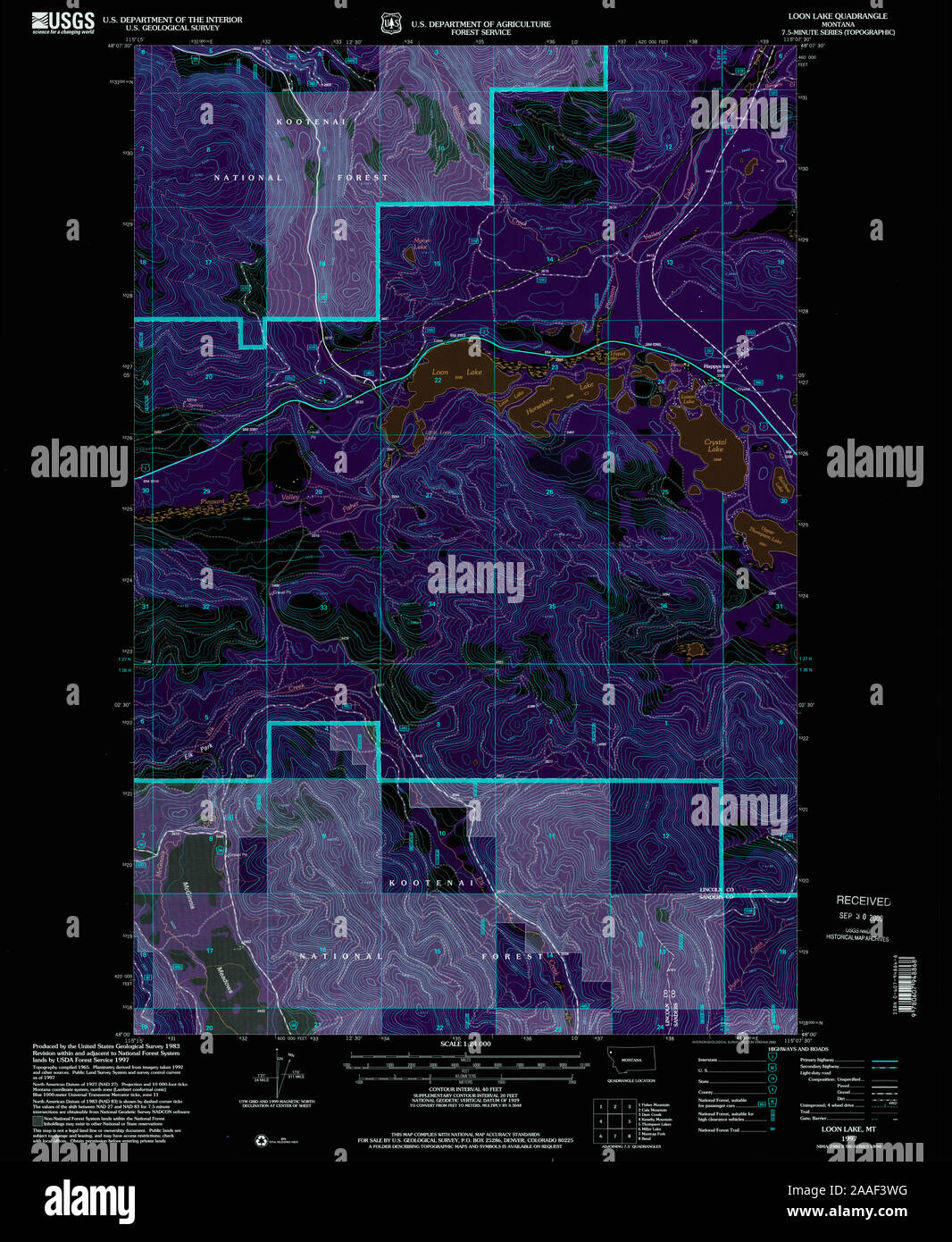 Map of loon lake hi-res stock photography and images - Alamy