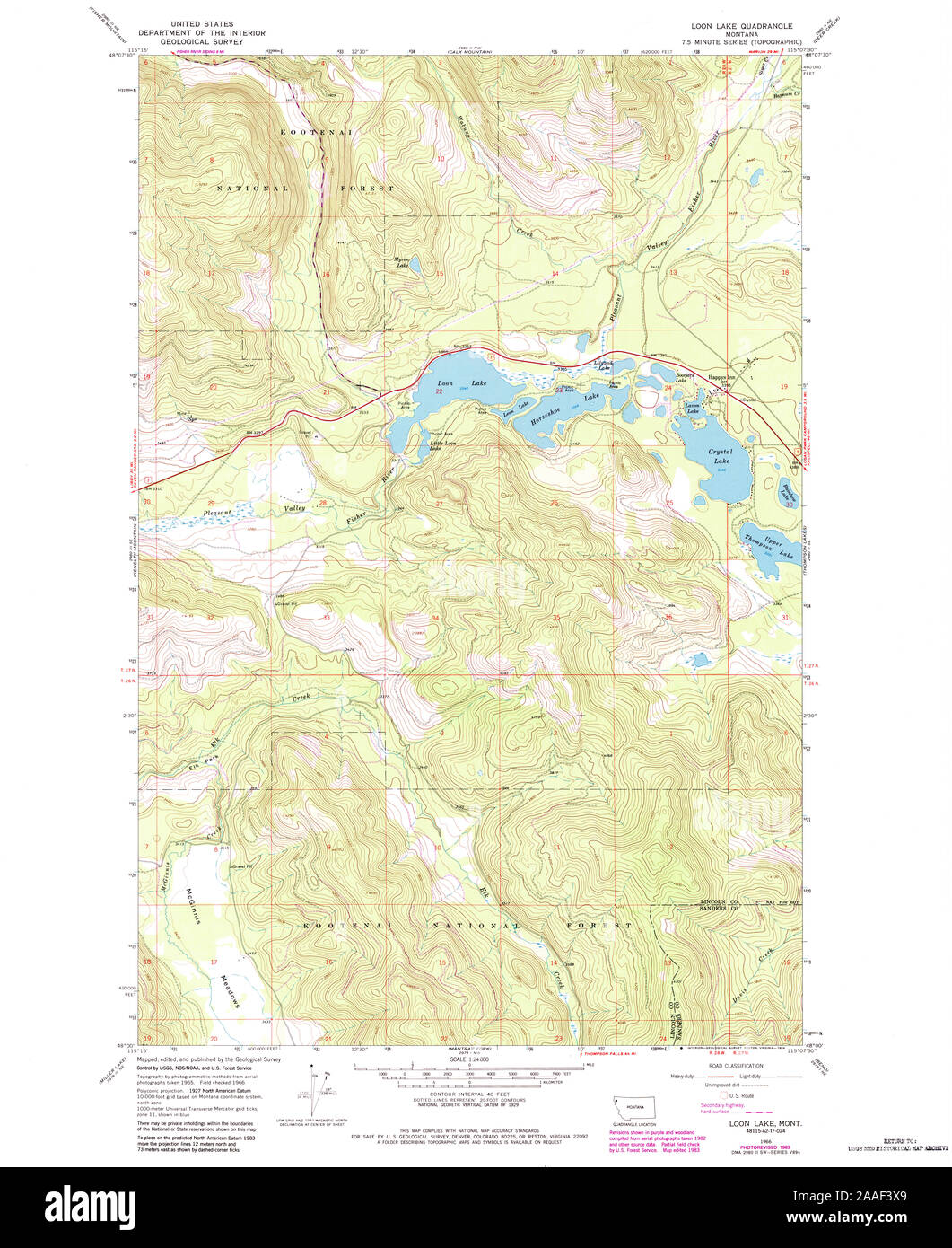 Map of loon lake hi-res stock photography and images - Alamy