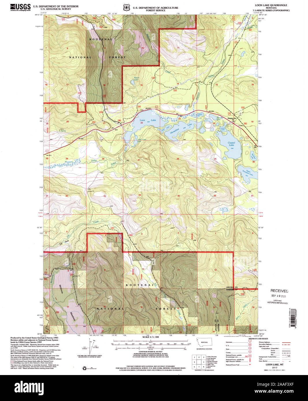 Map of loon lake Cut Out Stock Images & Pictures - Alamy