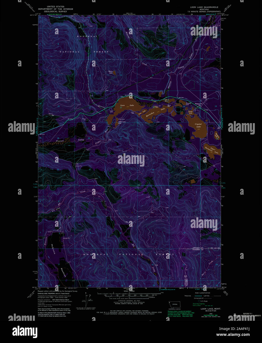 Map of loon lake hi-res stock photography and images - Alamy