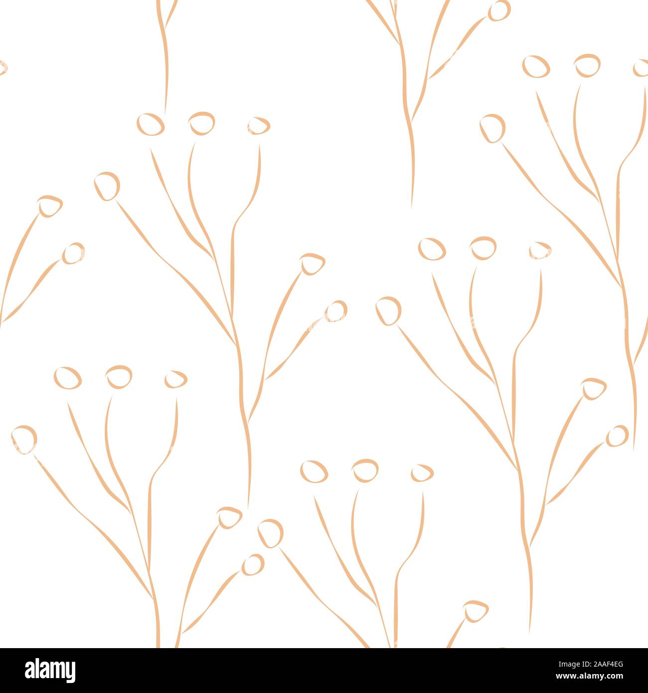 Seamless Hand Drawn Floral Pattern. Lovely Delicate Design. Repeating ...