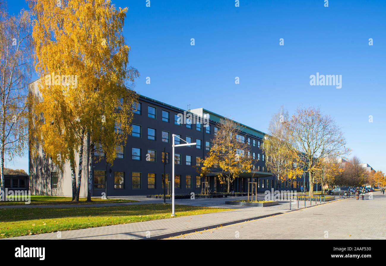 Modern exterior of building in the city. Autumn Stock Photo - Alamy
