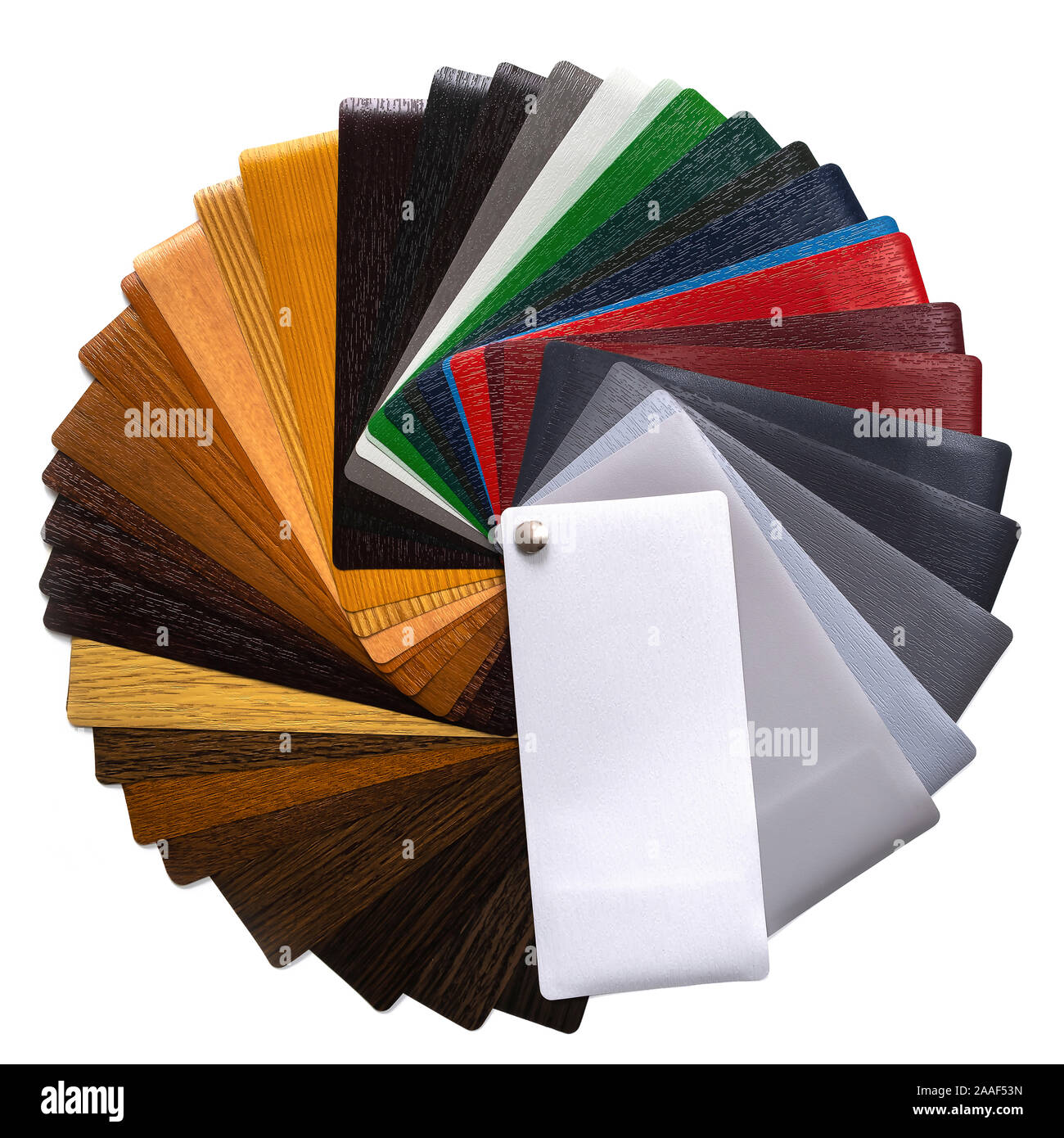 Presentation of samples. Samples for lamination. Multi-colored laminate ...