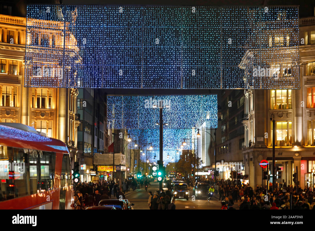 The??Oxford??Street??Christmas lights are switched on, in partnership ...