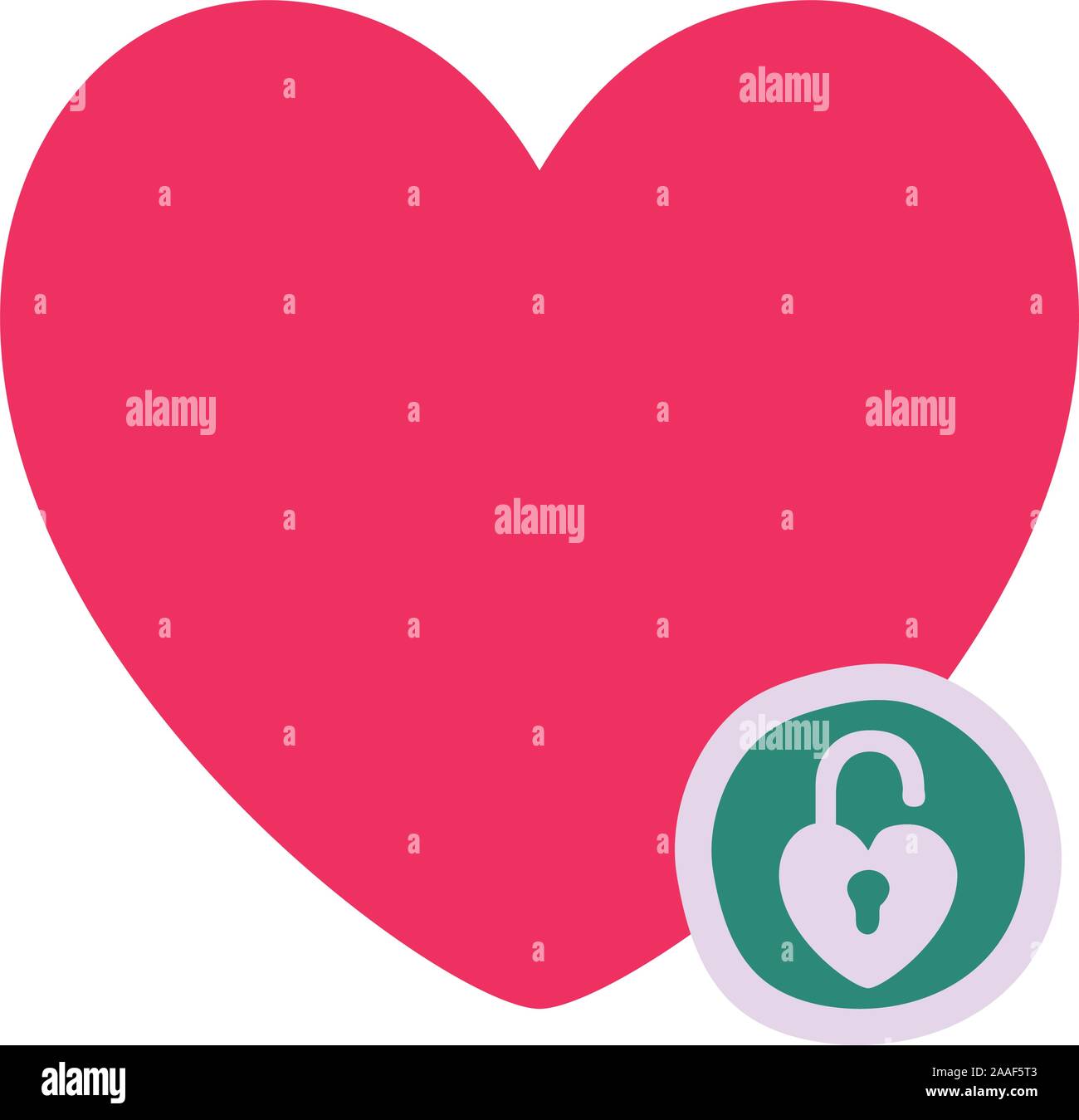 Isolated heart and padlock vector design Stock Vector Image & Art - Alamy