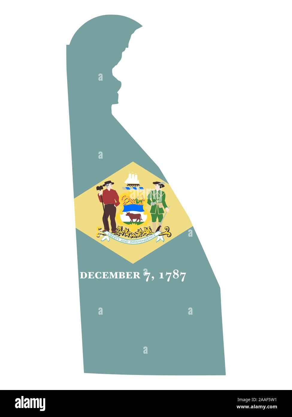 Map Flag of the US state of Delaware vector illustration Stock Vector ...