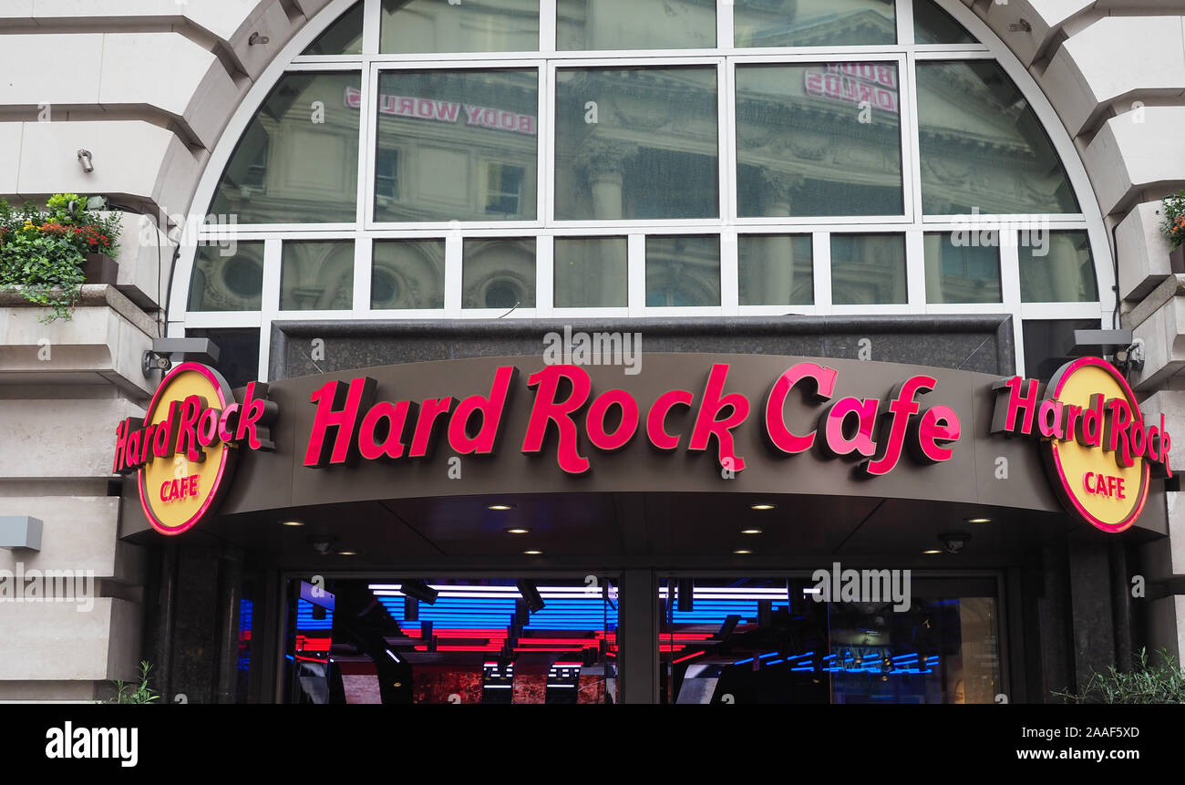Hard Rock Cafe Piccadilly Circus London High Resolution Stock ...