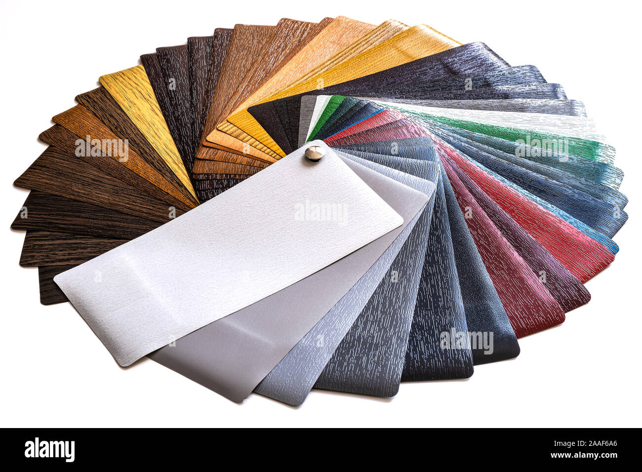 Samples for lamination. Multi-colored laminate. Color palette Stock ...