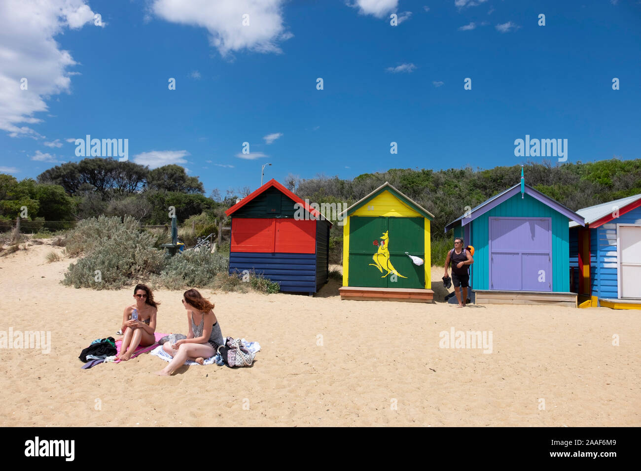 Beach Huts at Brighton, Melbourne Stock Photo - Alamy
