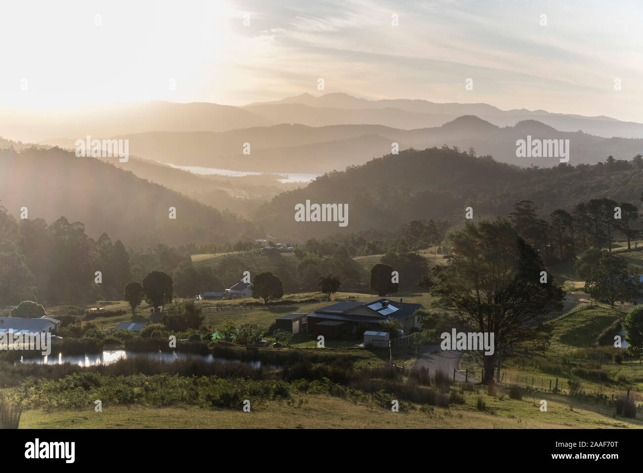 Houn Valley South Tasmania Stock Photo - Alamy
