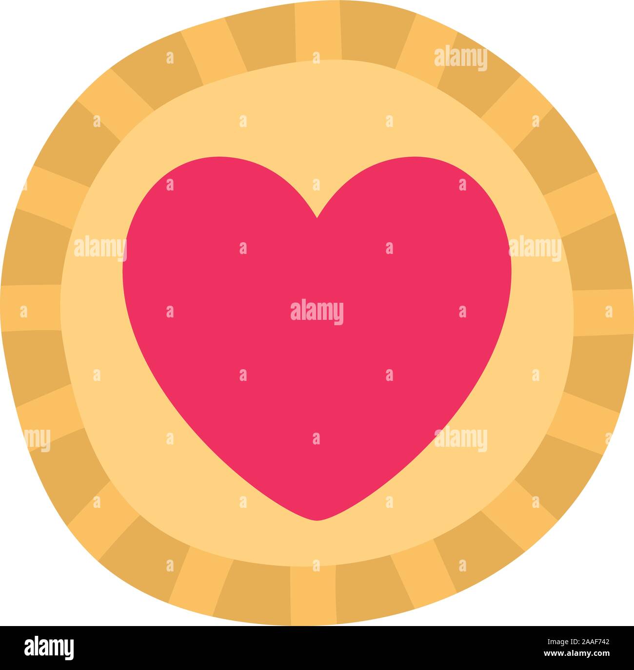 Isolated heart coin vector design Stock Vector Image & Art - Alamy