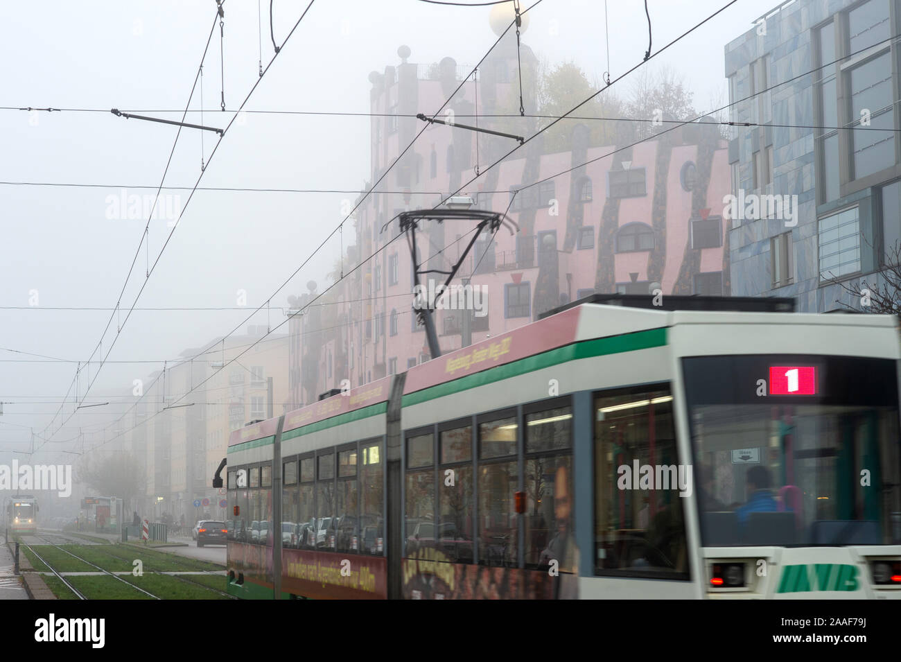 Magdeburg, Germany. 21st Nov, 2019. A tram of the Magdeburger ...