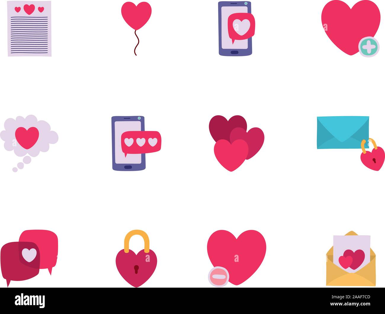 Isolated love icon set vector design Stock Vector Image & Art - Alamy