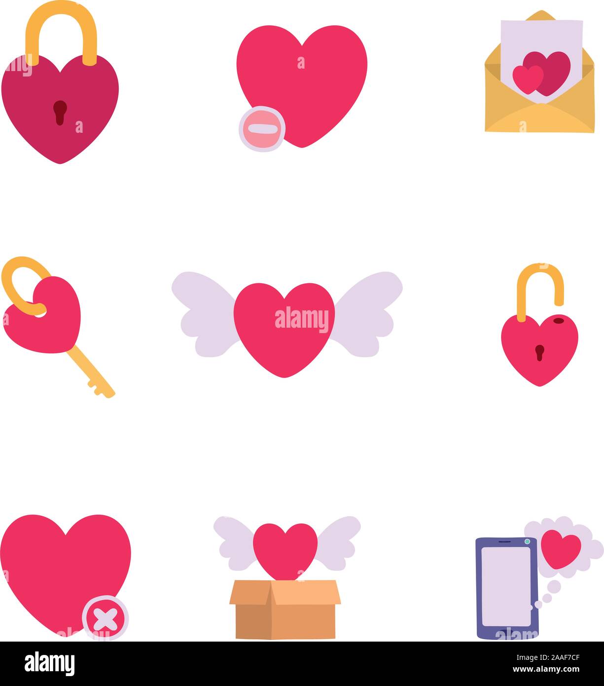 Isolated love icon set vector design Stock Vector Image & Art - Alamy