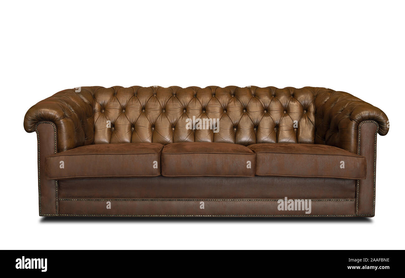 Stagecoach Dark Brown Distressed Leather Sofa