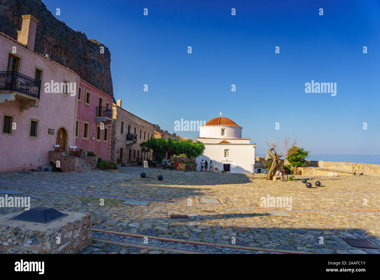 Architectural buildings, old red brick houses, roofs in ancient town ...