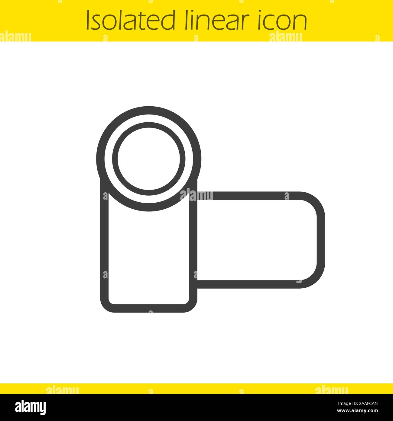 Video camera linear icon. Director and photographer equipment thin line ...