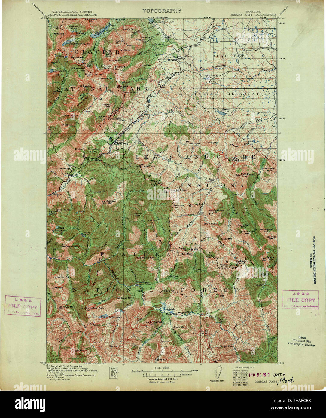 1913 montana map hi-res stock photography and images - Alamy