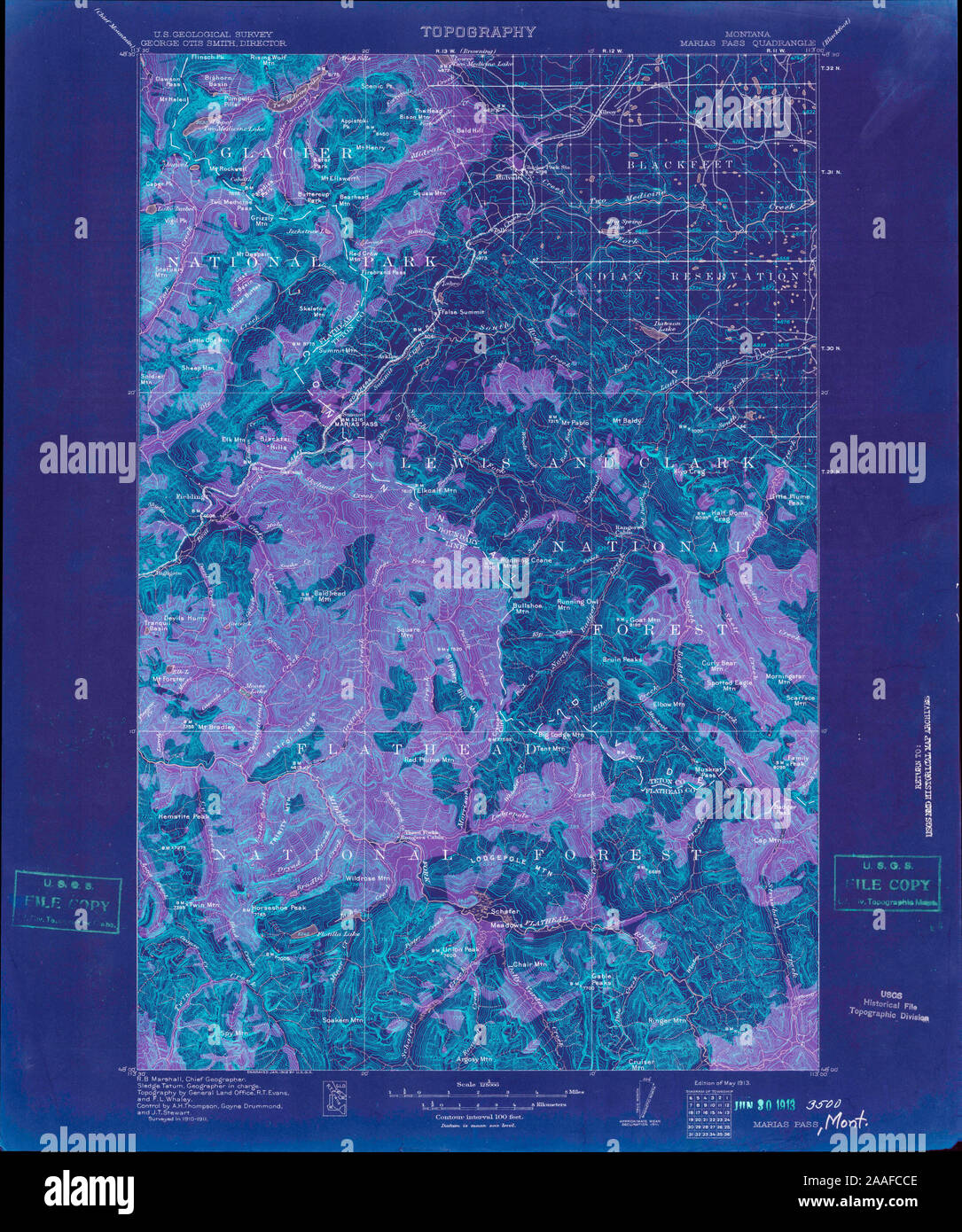 1913 montana map hi-res stock photography and images - Alamy
