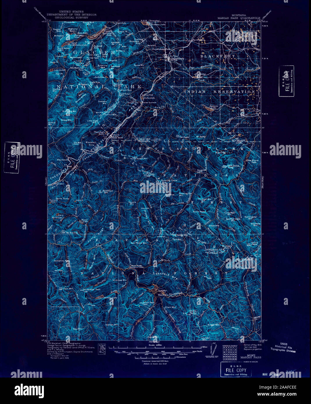 1913 montana map hi-res stock photography and images - Alamy