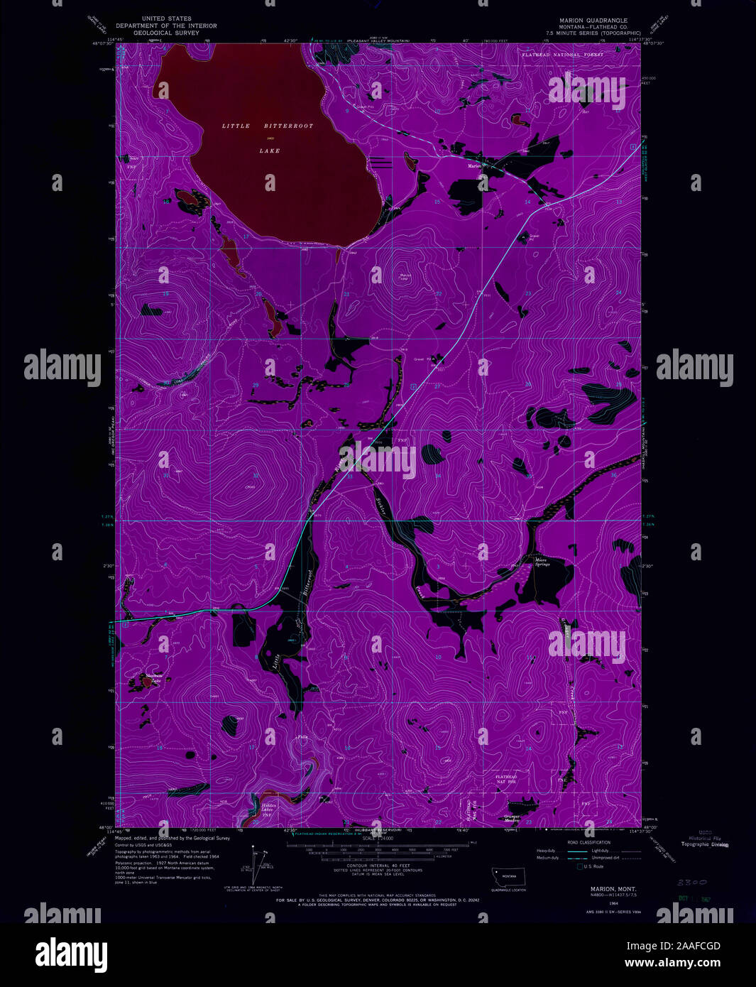 Marion montana map hi-res stock photography and images - Alamy