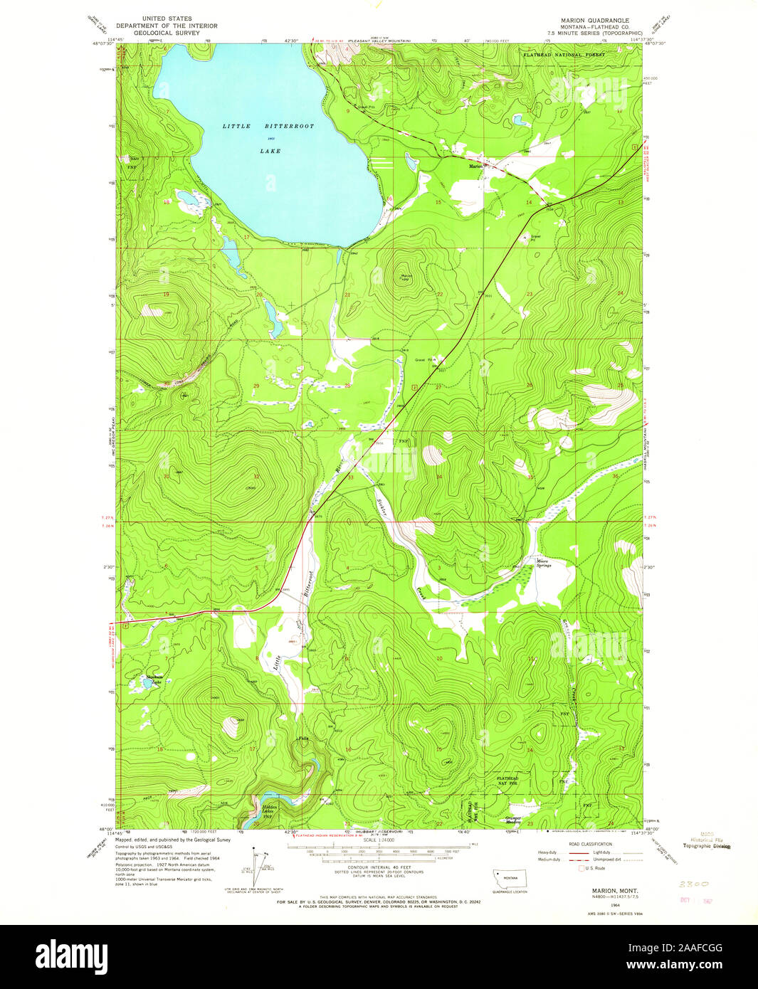 Map of marion montana hi-res stock photography and images - Alamy